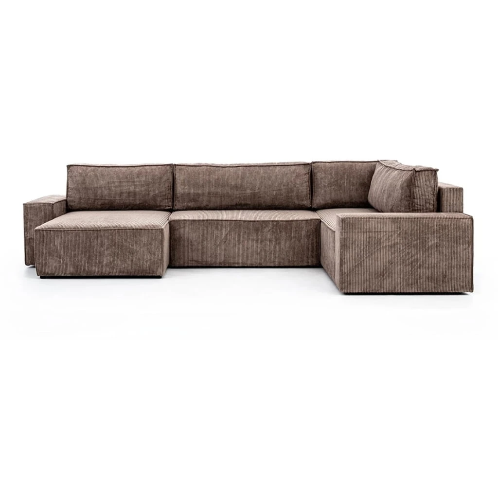 Narożnik lewostronny Flabio U z funkcją spania typu DL i pojemnikiem na ...