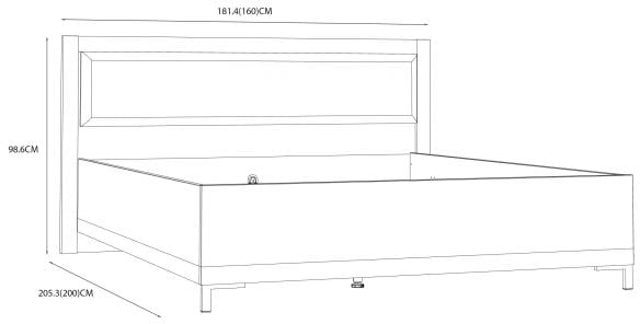 Nowoczesne dwuosobowe łóżko do sypialni Quetore - Forte - Twojemeble.pl ...
